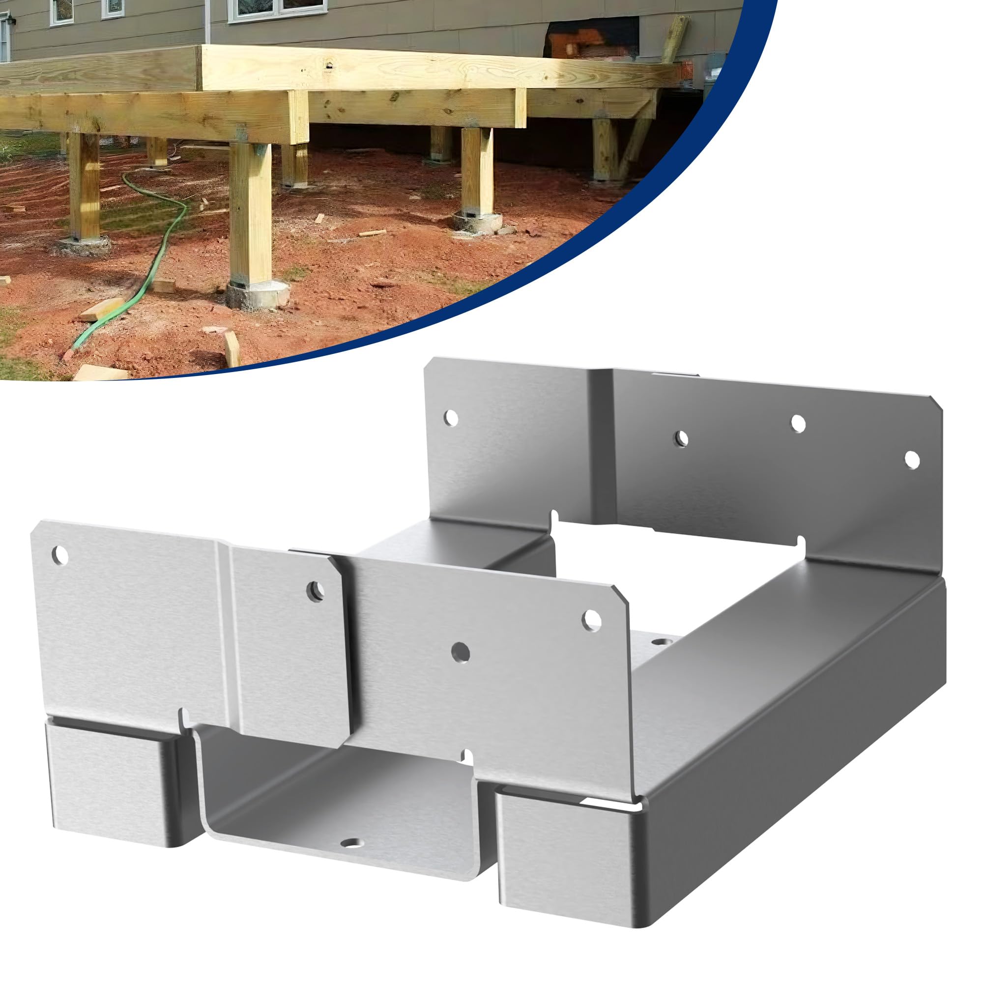 Amazon.com: 16 PCS Heavy-Duty 6x6 Galvanized Post Bases for Decks ...