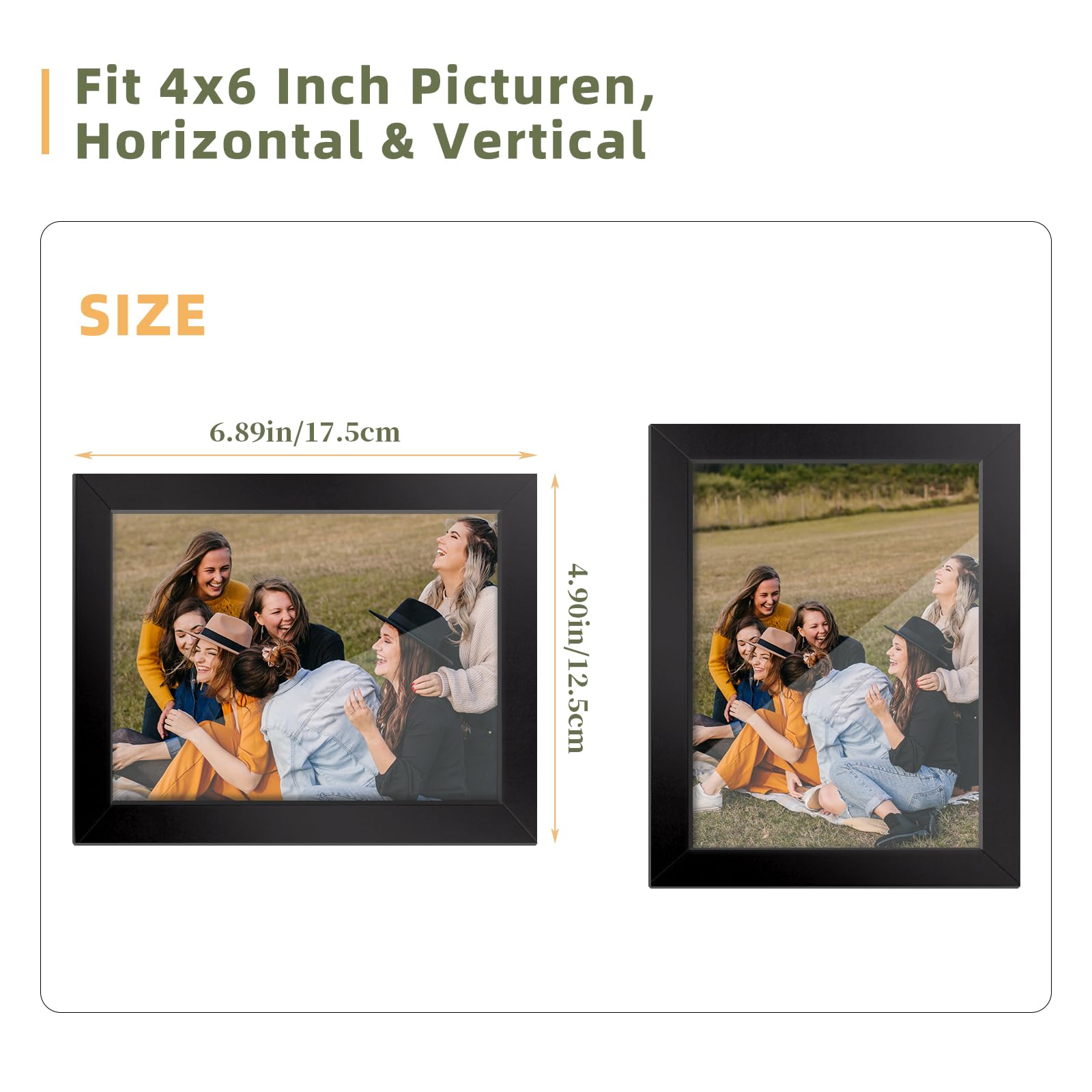 Snapklik.com : HappyHapi 4x6 Picture Frame Set Of 7, Photo Frame For ...