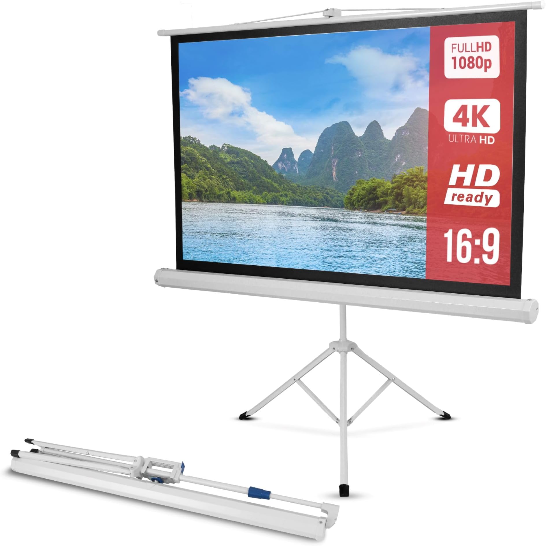 Amazon.com: Pyle 50 Inch Portable Projector Screen with Tripod Stand ...