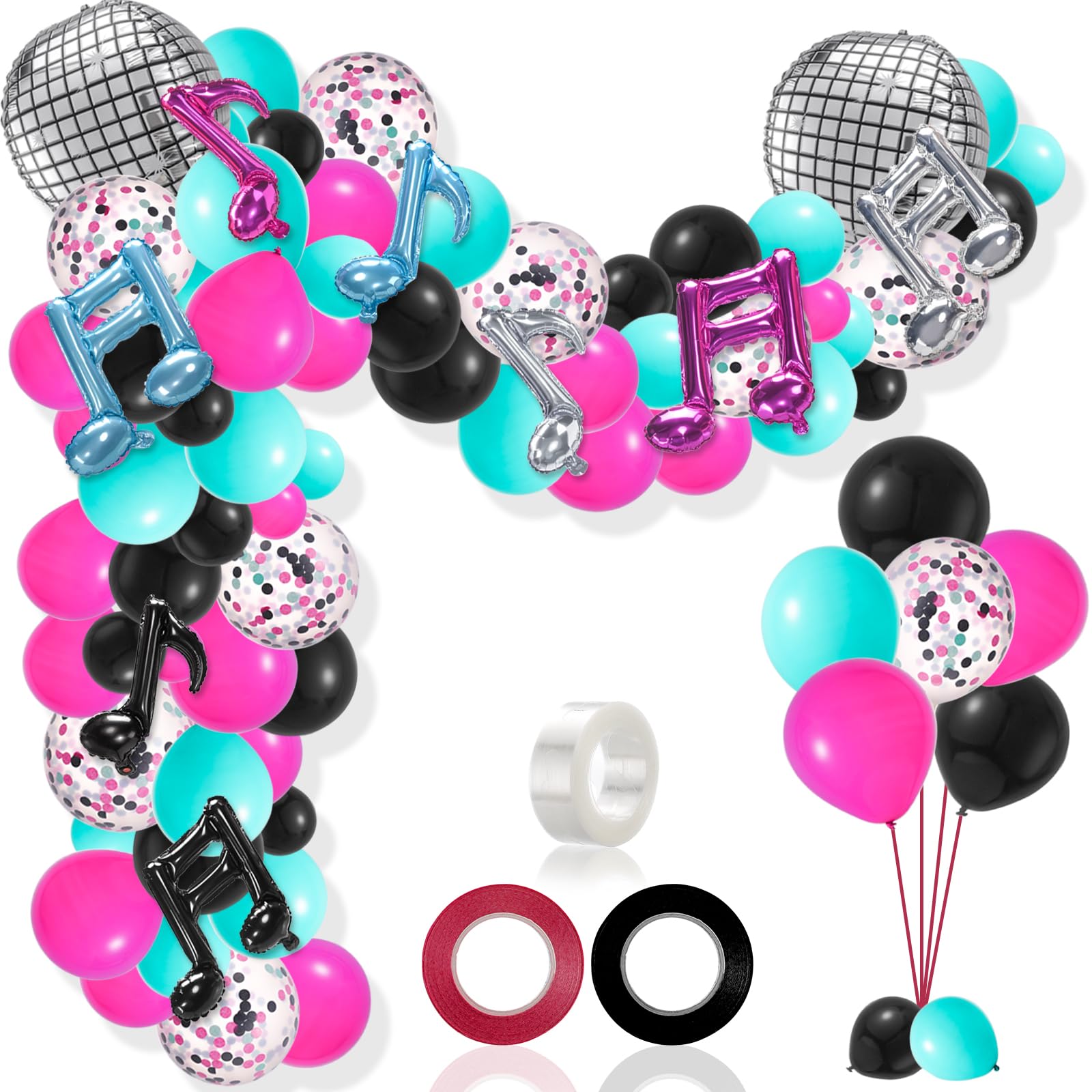 Amazon.com: Hoemwarm 140 Pcs Music Balloon Arch Kit, Karaoke Music Note ...