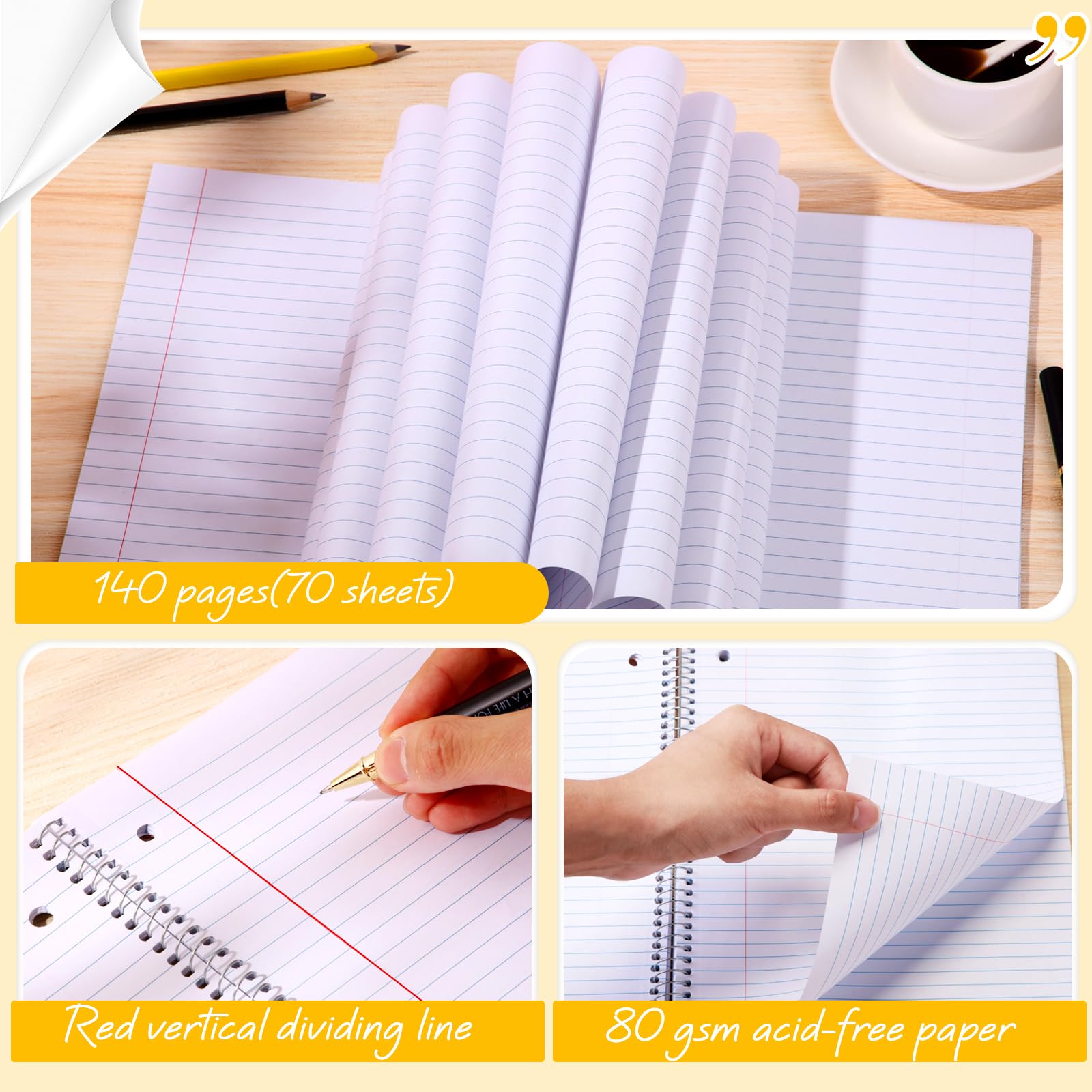 Snapklik.com : Teling 12 Pcs 1 Subject Spiral Notebook Wide Ruled ...
