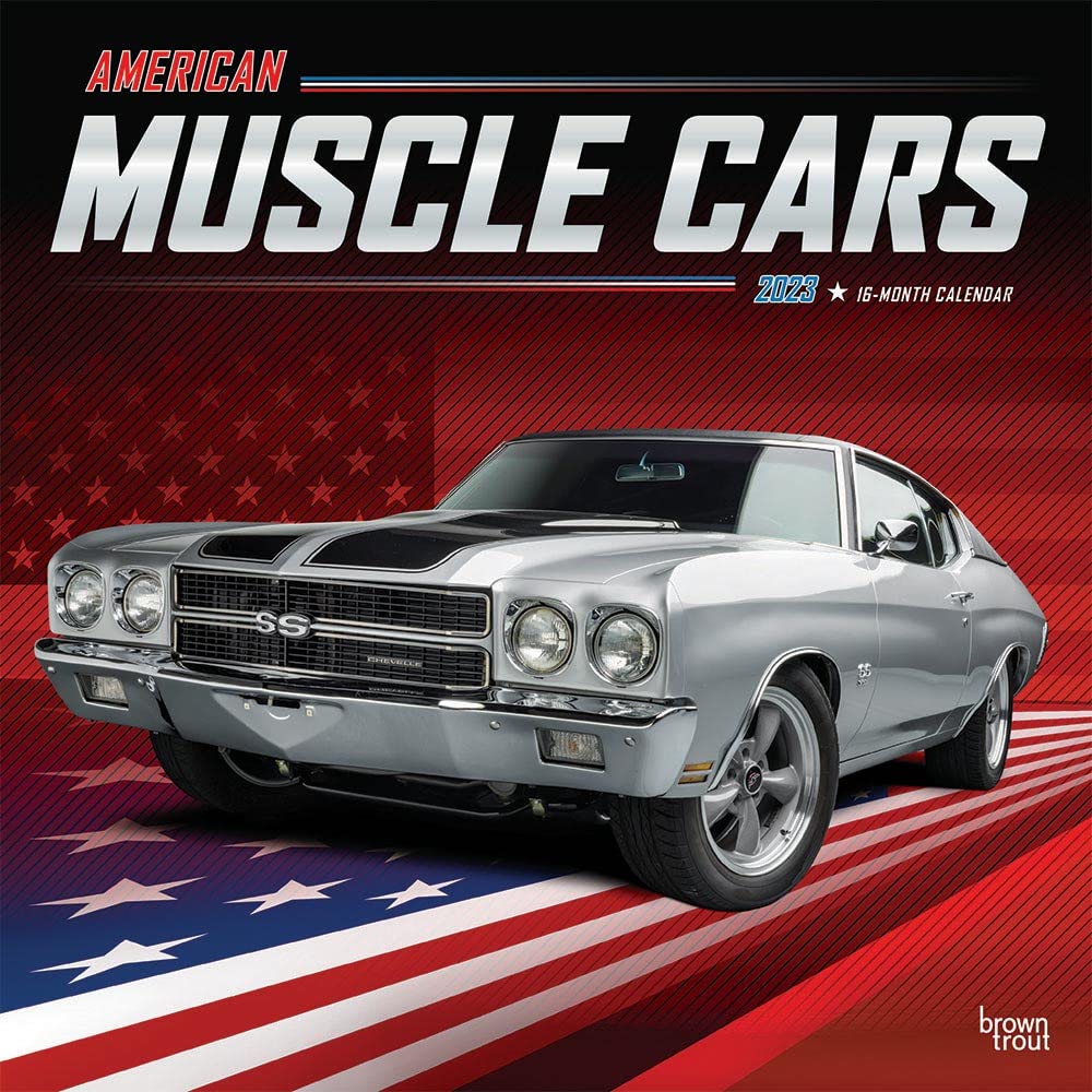 American Muscle Cars OFFICIAL | 2023 12 x 24 Inch Monthly Square Wall ...
