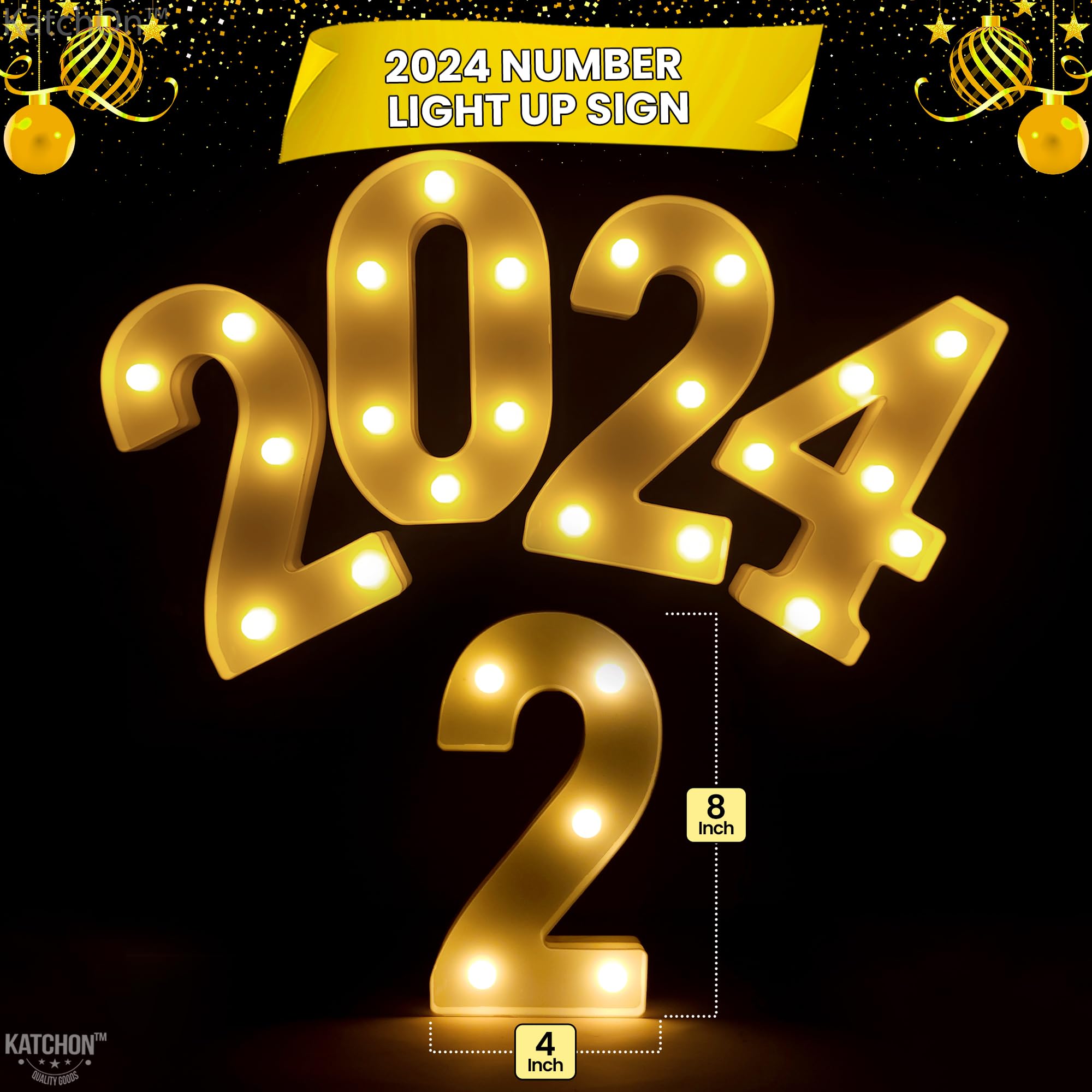 Snapklik.com : LED Light Up Numbers 2024-8.2 Inch Light Up 2024 Sign ...
