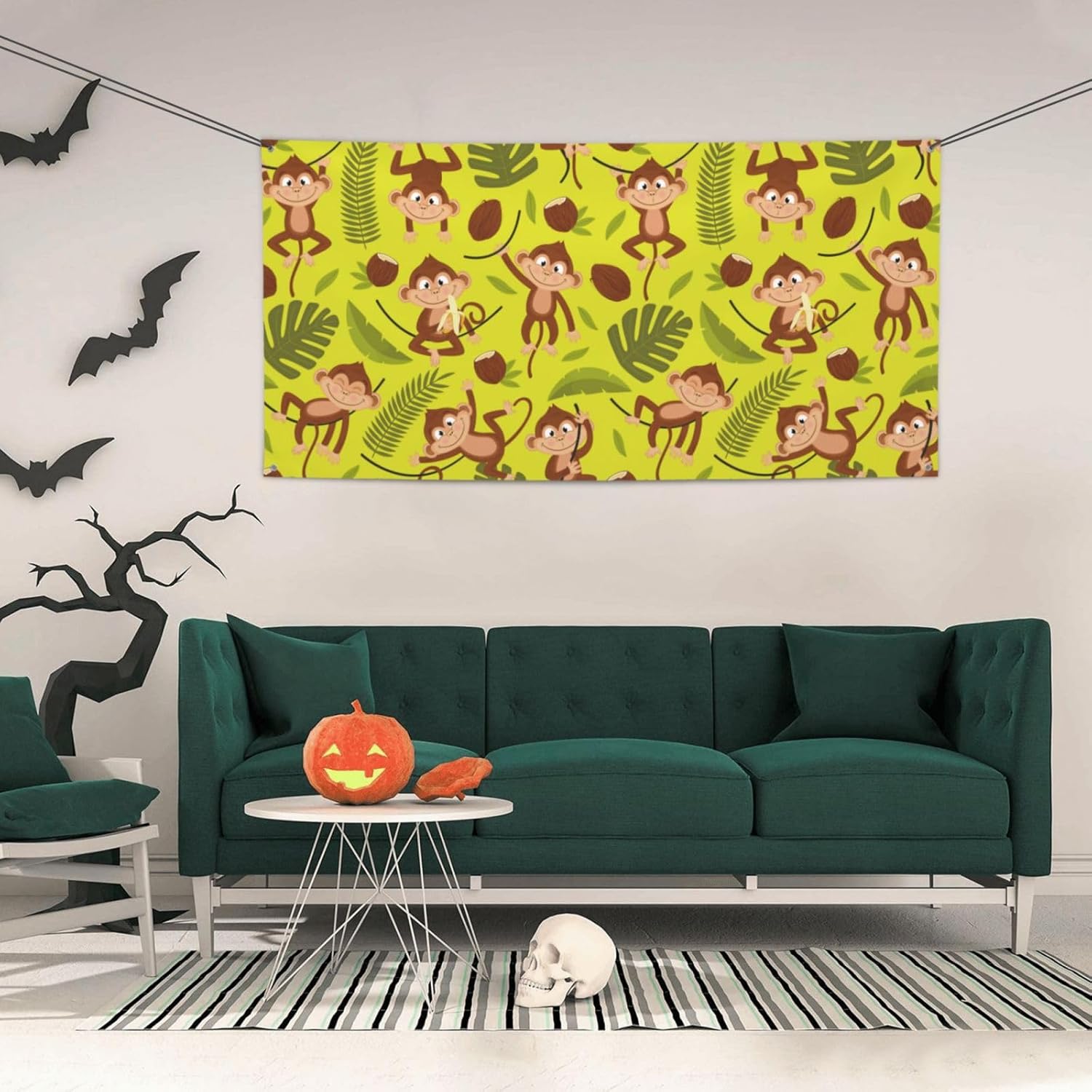 Amazon.com: YIPOCH Cute Monkey Banner,Happy Birthday Banner for Men ...