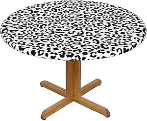 Amazon.com: Mxllnbf Black Leopard Print -Table Cover Round Table ...