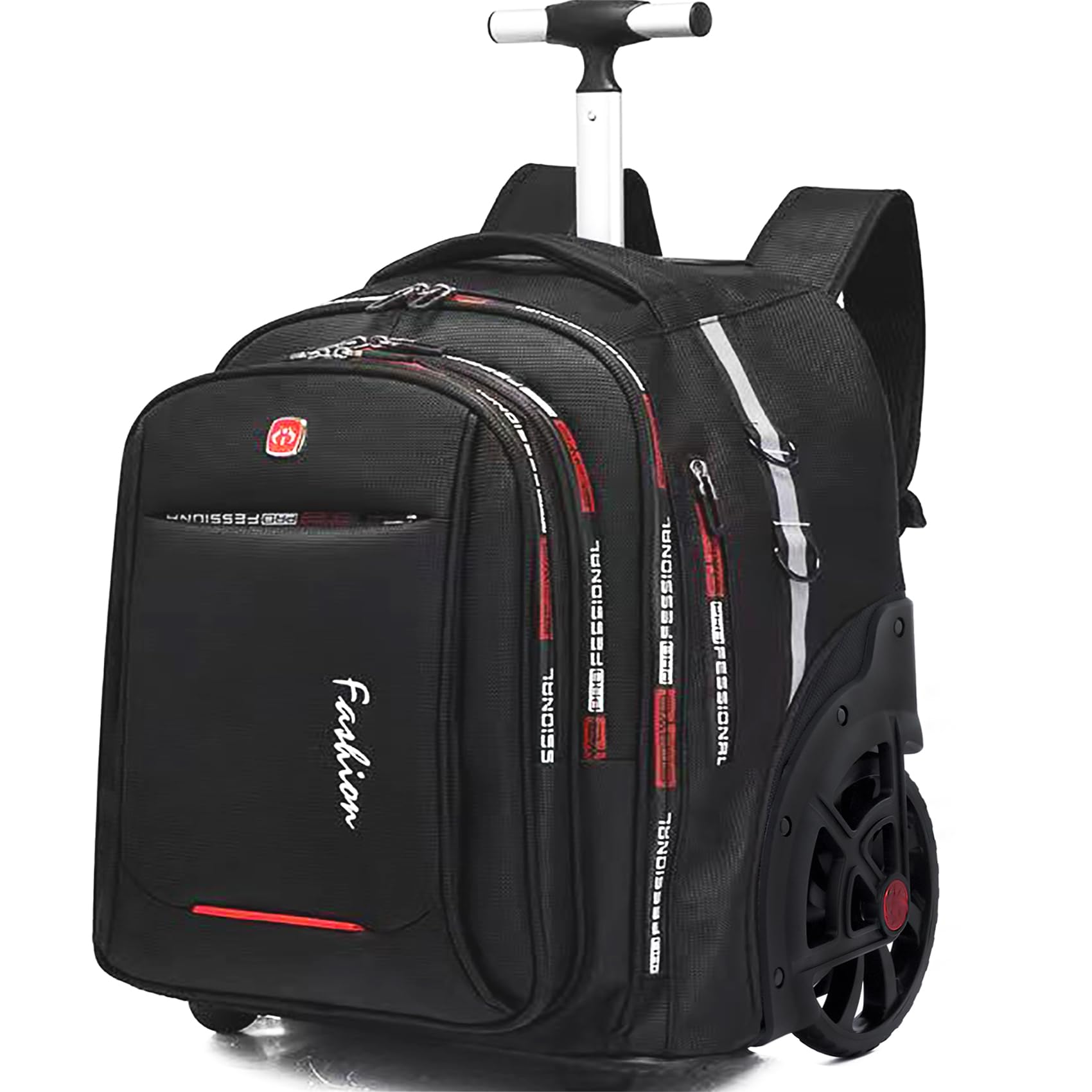 Amazon.com: PISKGODSF 22 Inch Rolling Backpack, Travel Backpack with ...