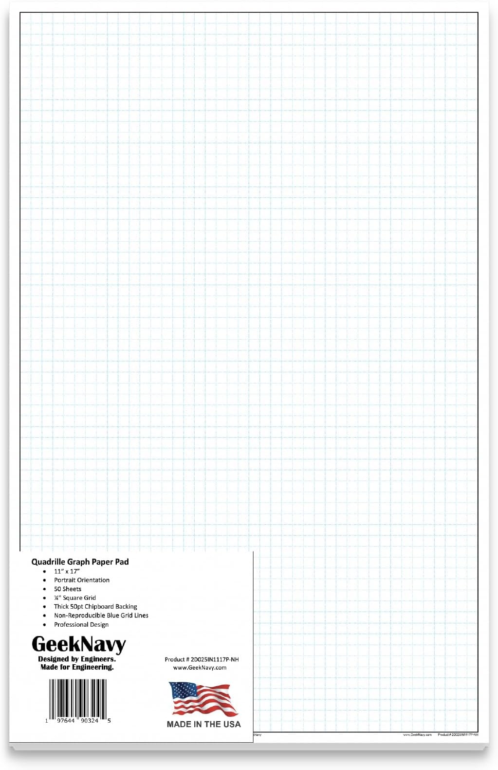 Amazon.com : NextDayLabels - 11x17 / Blueprint, Graph Paper, Grid Paper ...
