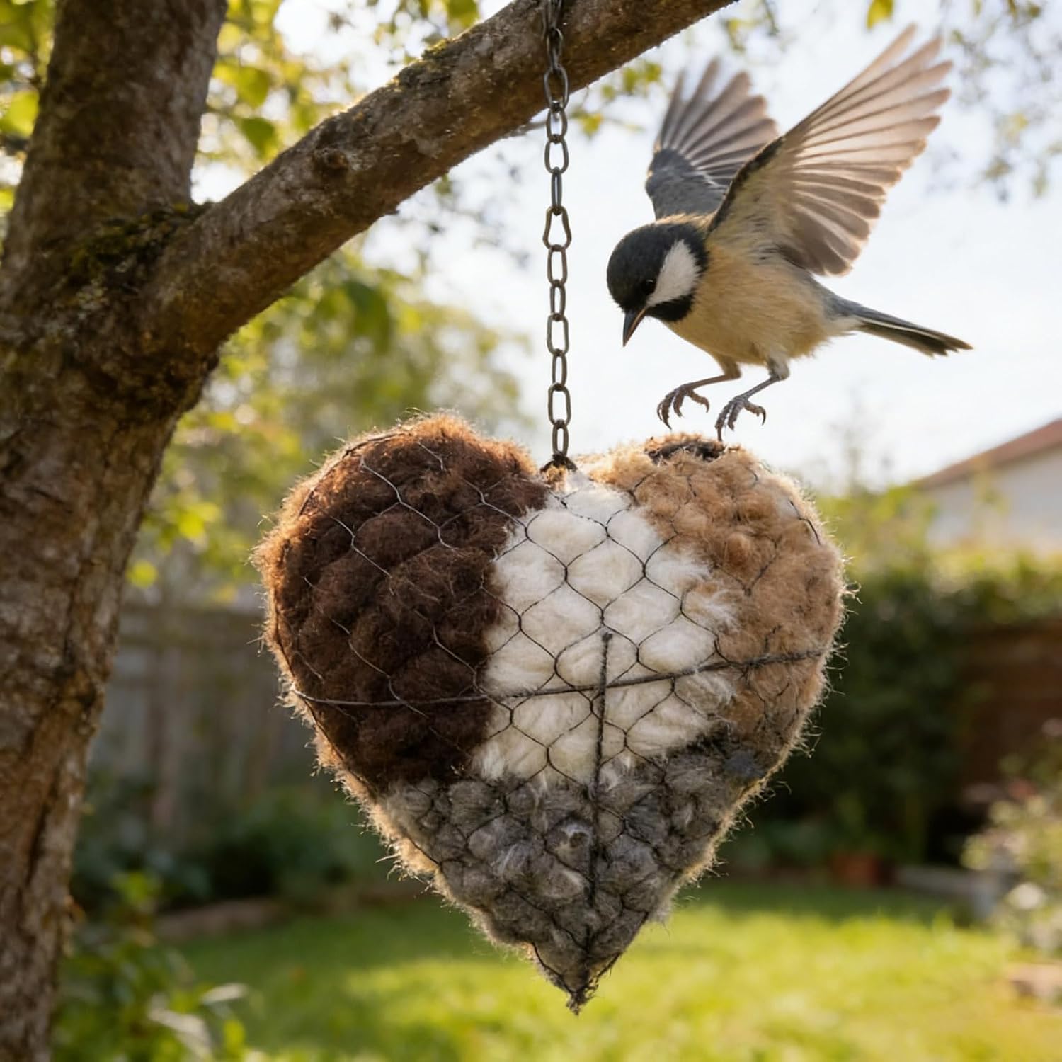 Handmade Fiber Bird Nesting Heart, Alpaca Fiber Bird Material House ...