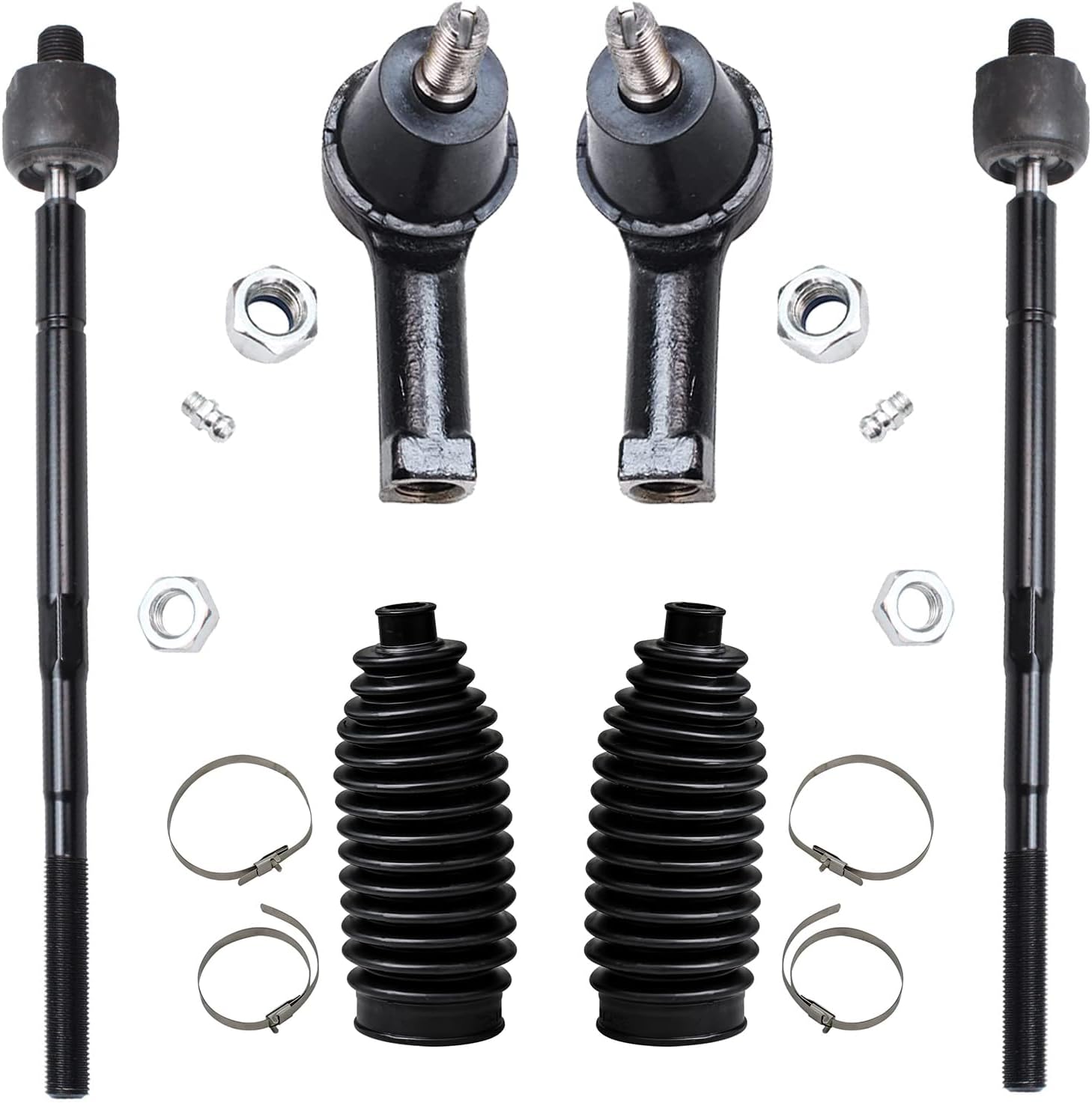 Amazon.com: Detroit Axle - Front 6pc Tie Rods Kit for 2007-2017 ...