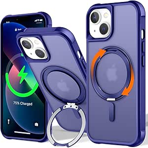 Amazon.com: STERKER 360° Rotatable Magnetic Ring for iPhone 13/14 Case, with Stand & Ring Holder ...