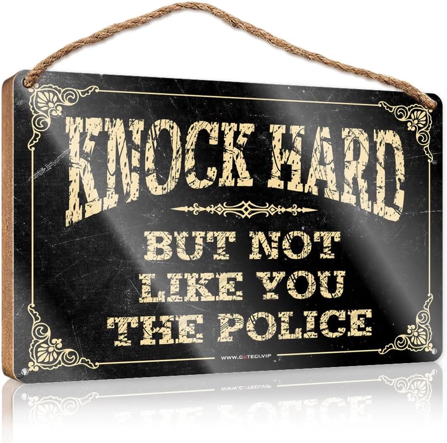 Amazon.com : Front Door Hanging Decor Knock Hard But Not Like You The ...