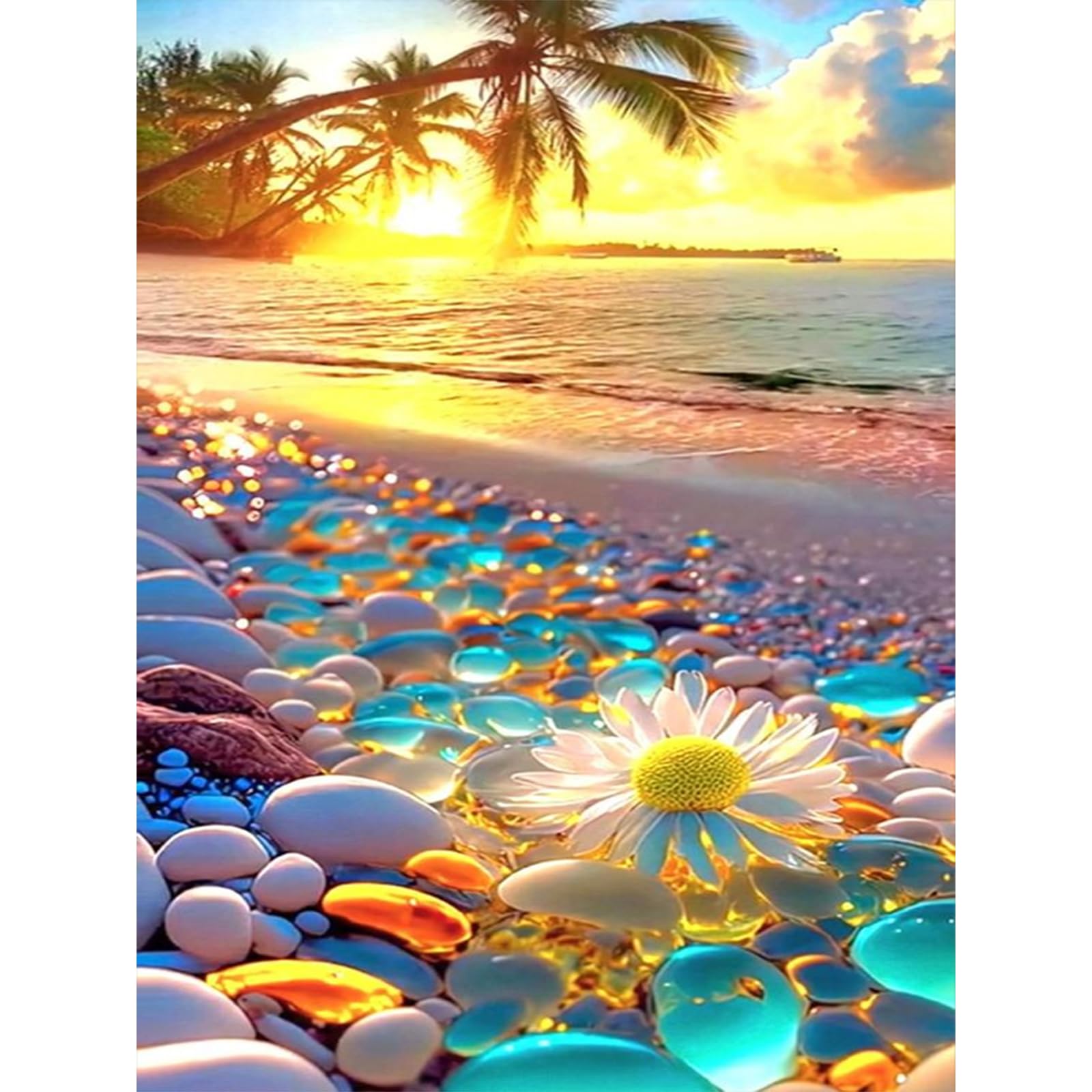 Amazon.com: Landscape Diamond Painting Kits for Adults-Beach Diamond ...