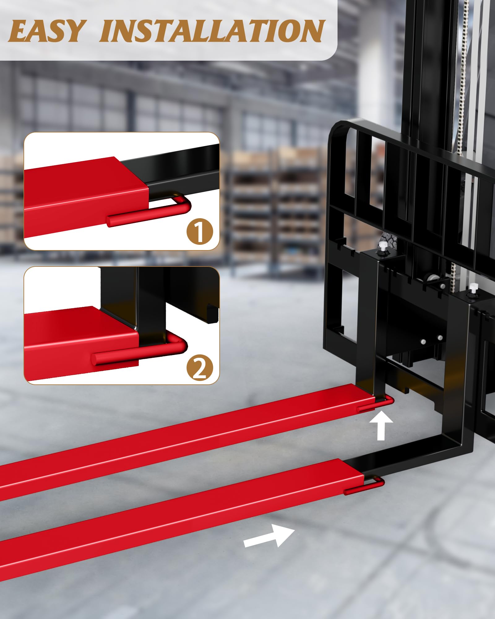 Snapklik.com : GARVEE Forklift Extensions, 60" Length 4.5" Width Fork ...