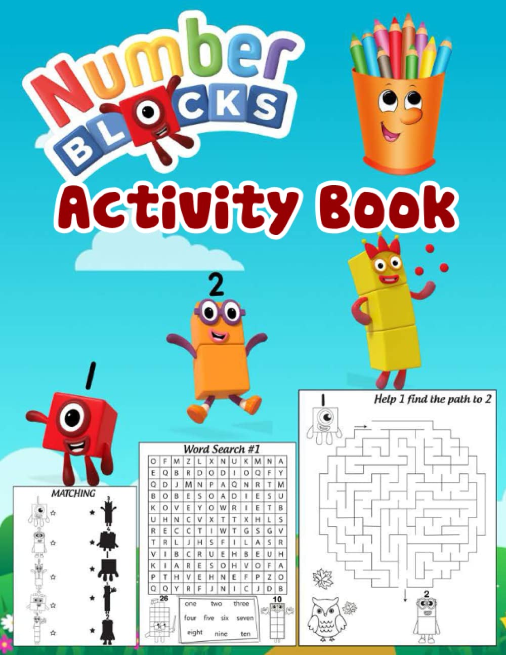 Buy Number&blocks Activity Book: Find The Difference, Coloring, Mazes ...