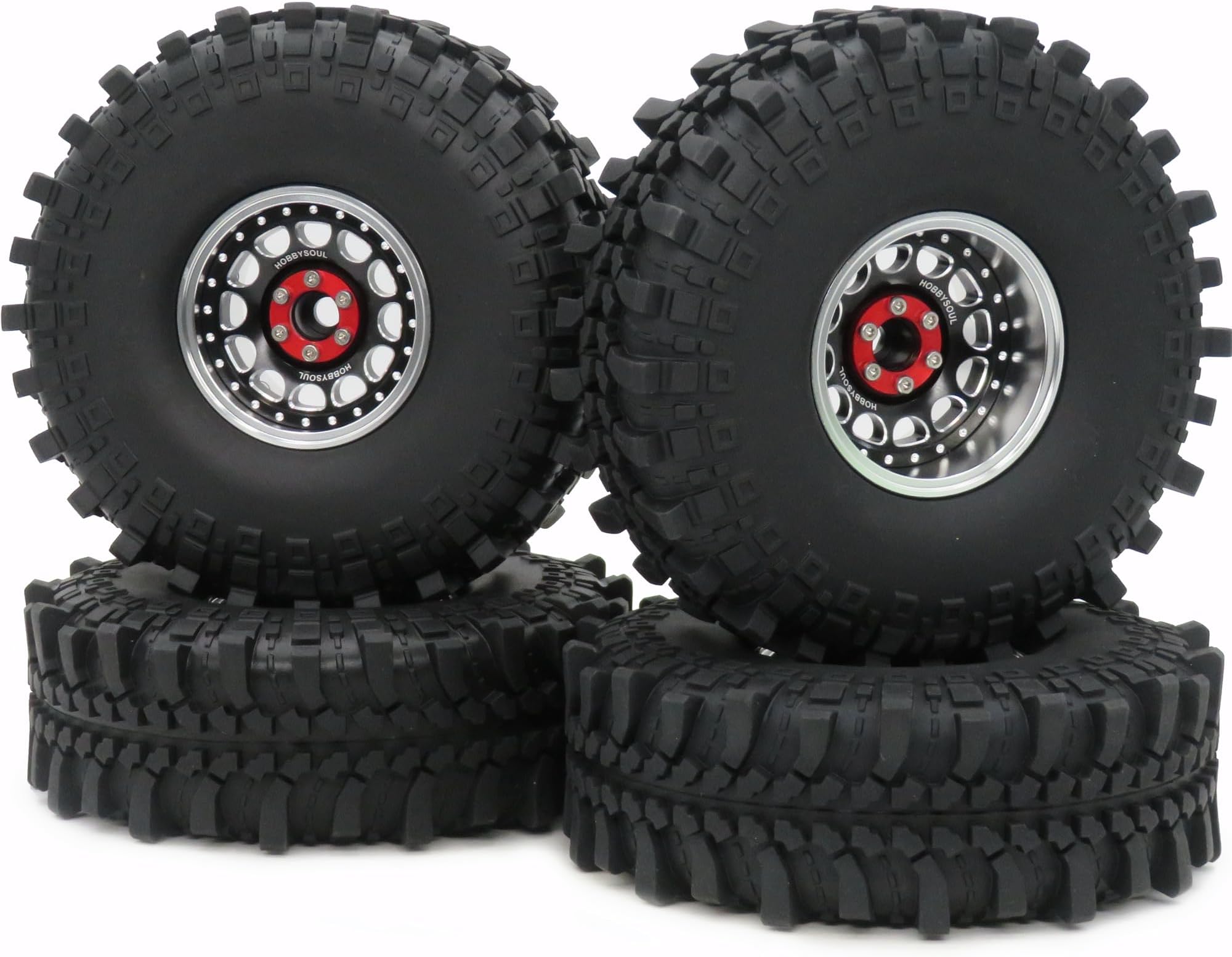 Amazon.com: HOBBYSOUL Adjustable 4 Offsets 2.2 Beadlock wheels and ...