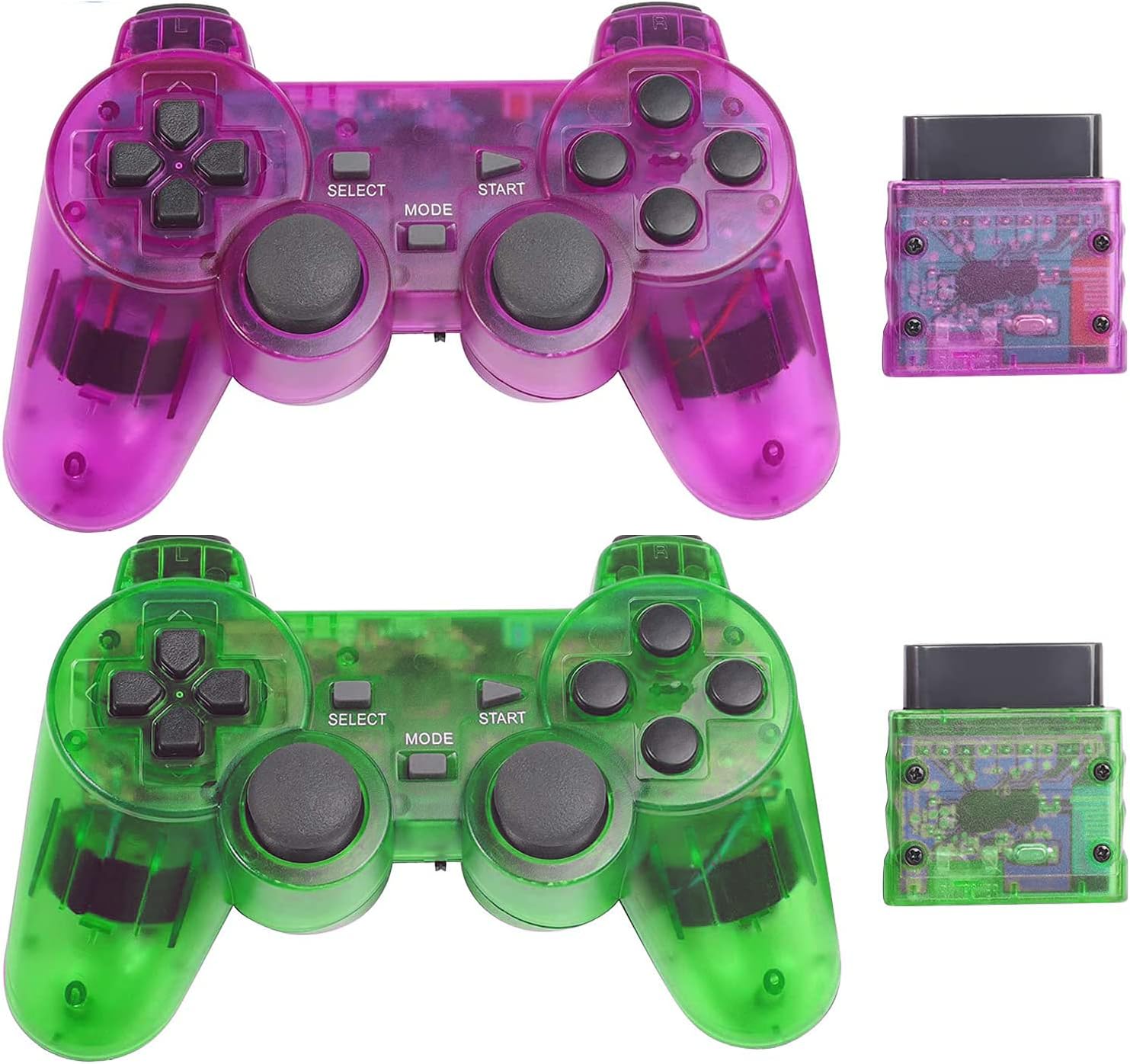 Amazon.com: Burcica Wireless Controller for PS2 Play Station 2 Dual ...