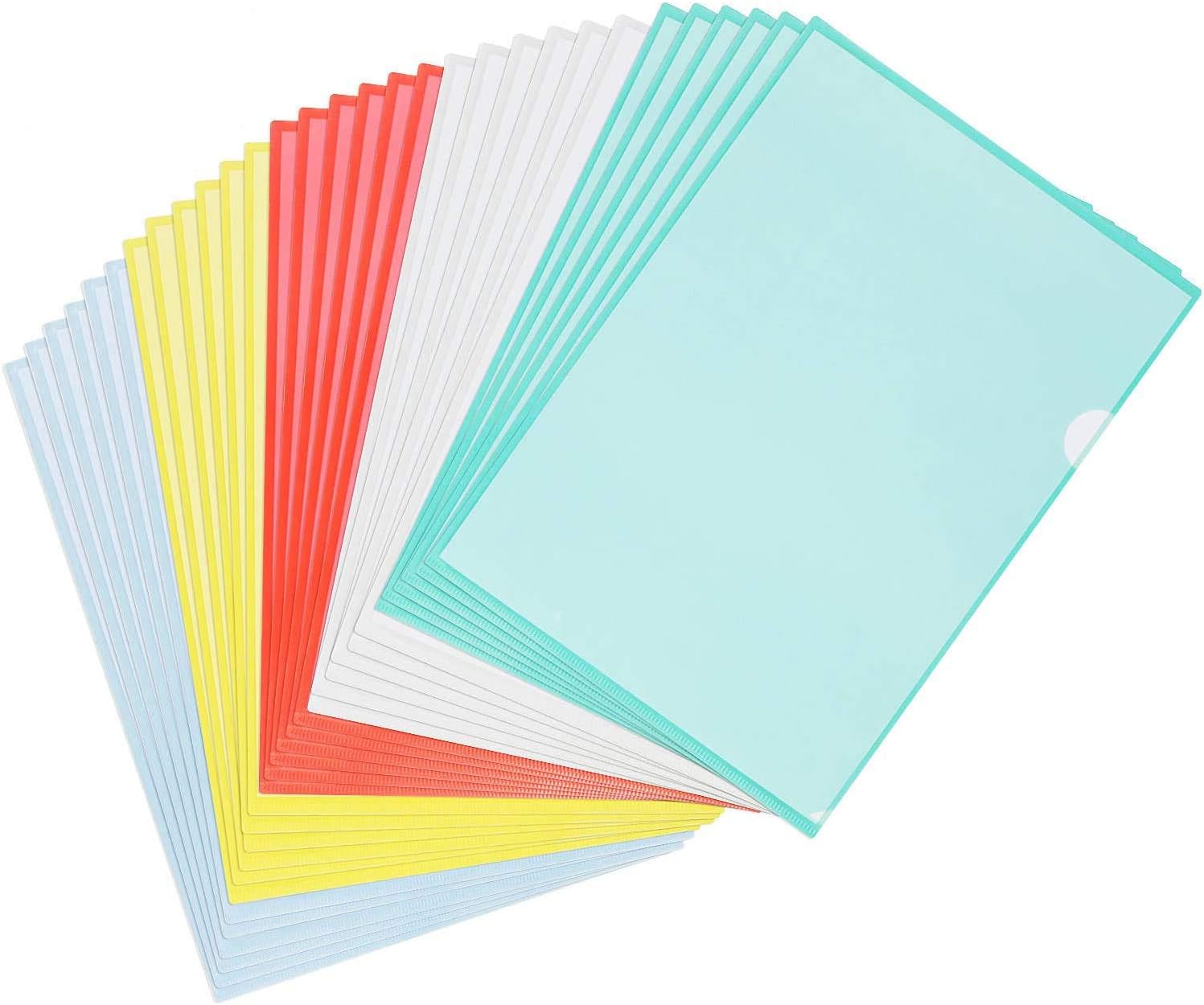 ZCZN 42 Pcs Chemises Plastique, Dossier Pochette A4 Pochette Document 6 ...