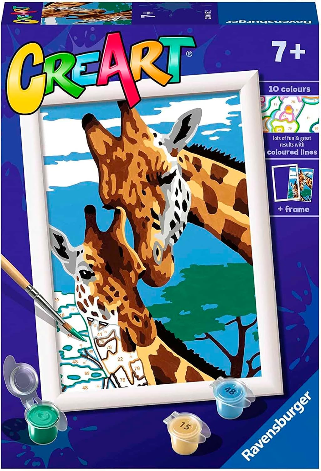 Amazon.com: Ravensburger Cute Giraffes Paint by Numbers Kit for Kids ...