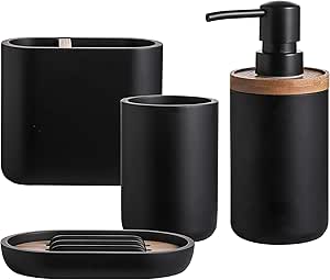Amazon.com: QL DESIGN Bathroom Accessory Set, 4 PCS Bath Ensemble Set ...