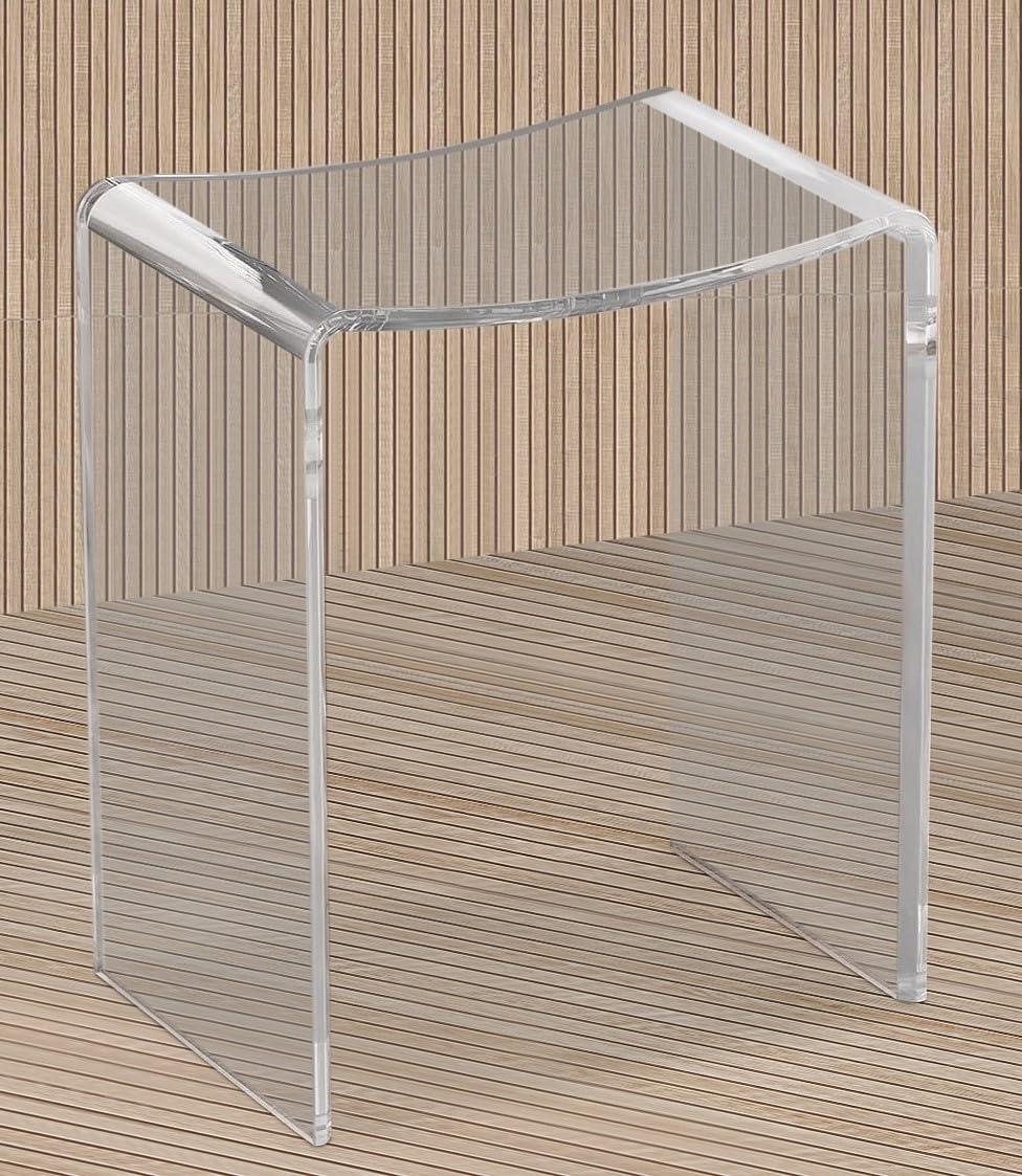 Amazon.com: My Space Home Acrylic Shower Bench for Inside Shower Stool ...