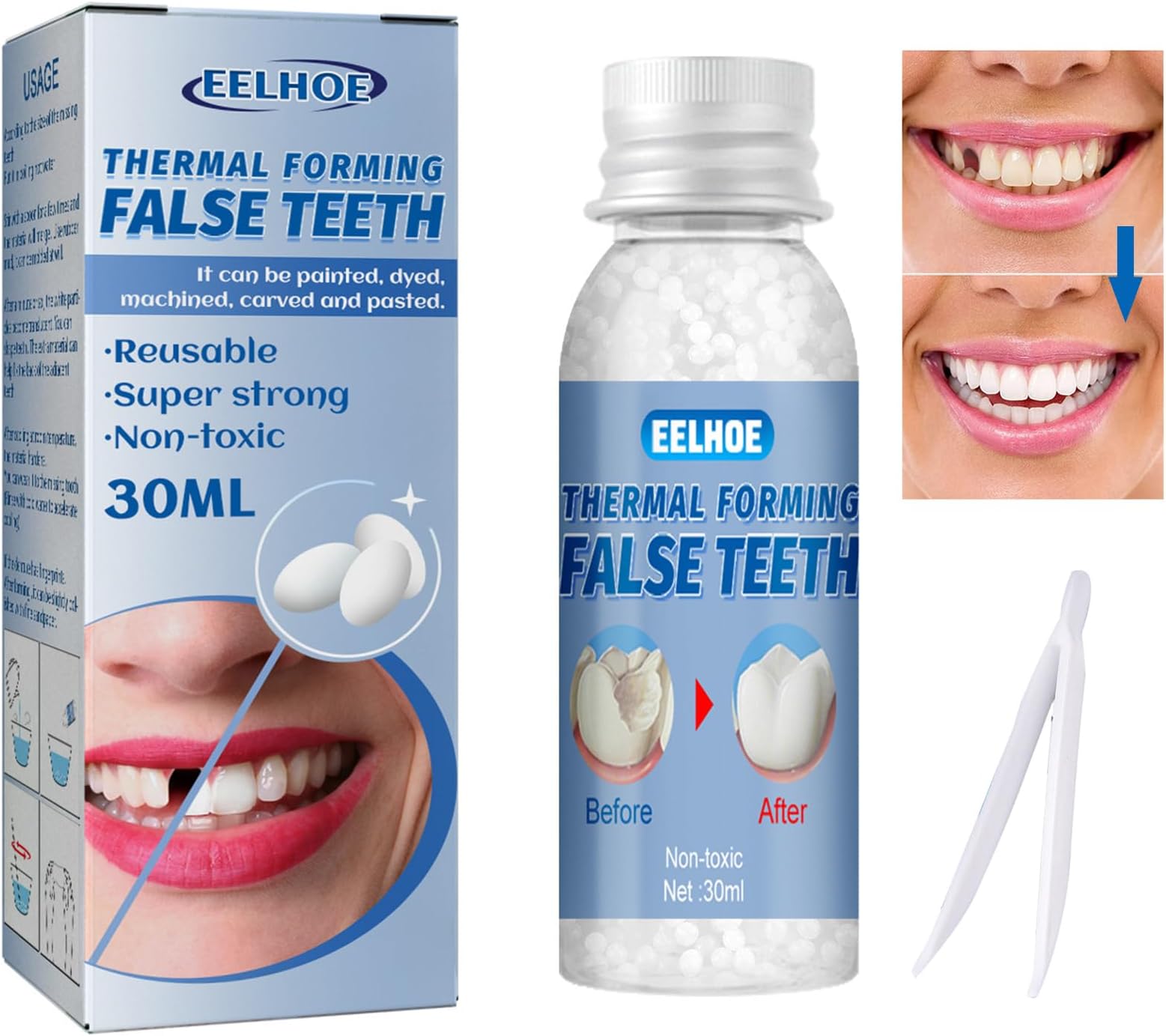 Amazon.com : Dental Repair Kit - Temporary Teeth Replacement Missing ...