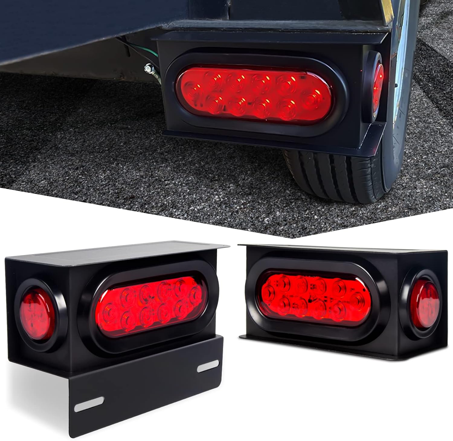 Amazon.com: LiLoom 2Pcs Steel LED Trailer Light Kit - Trailer Housing ...