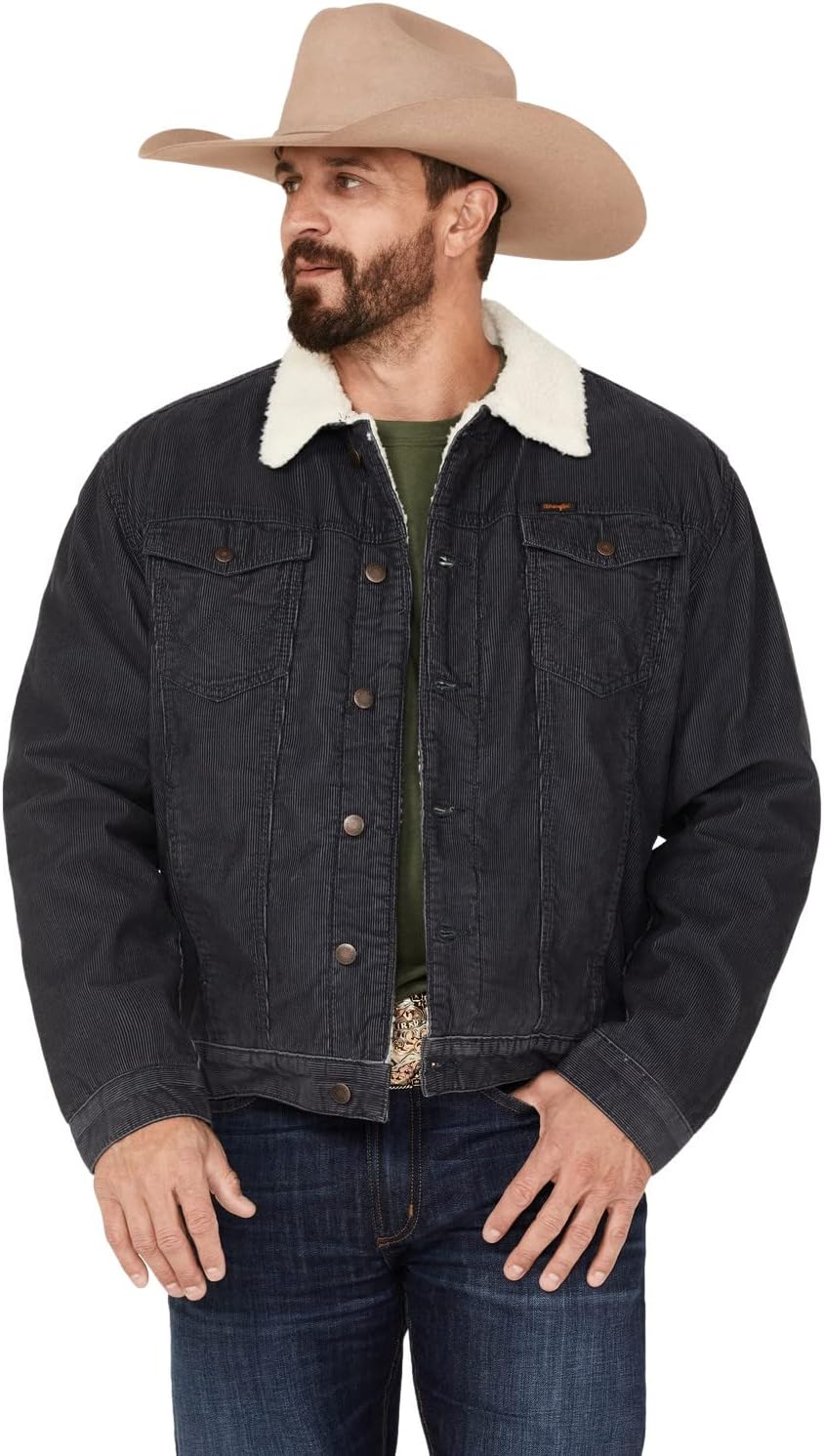 Wrangler Men's Corduroy Sherpa Lined Jacket Blue XXL at Amazon Men’s ...