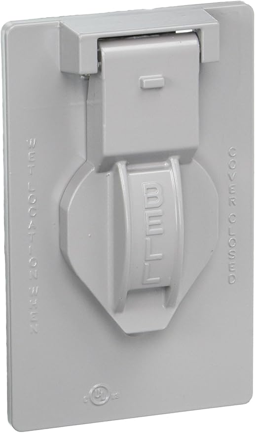 BELL 5155-0 Weatherproof Device Cover, Gray, Hubbell - Wood Lumber ...