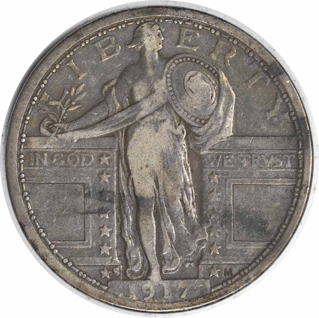 Amazon.com: 1917 S Standing Liberty Type 1 Quarter VF : Everything Else