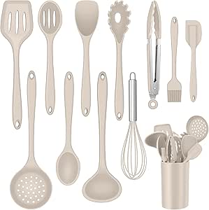 Onader Kitchen Utensil Set, 12 Piece Silicone Cooking Utensils with ...
