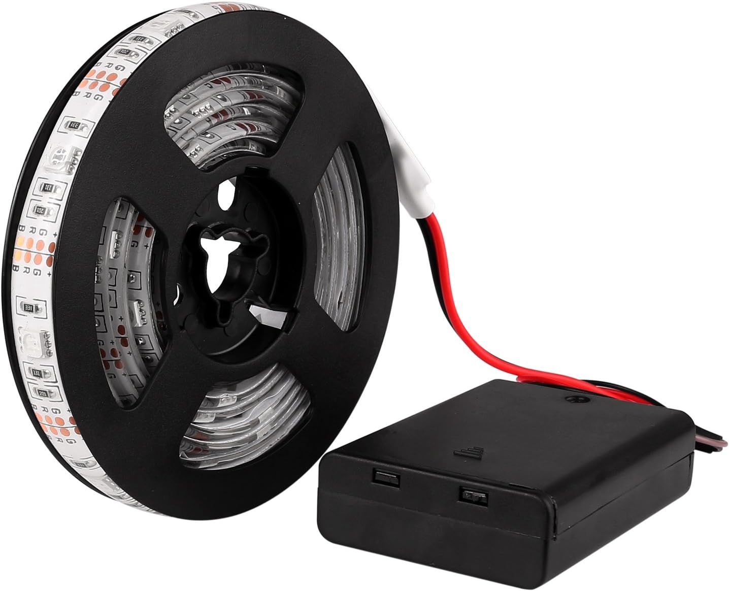 Amazon.com : ONEVER Battery Powered RGB 5050 LED Strip Light Lamp ...