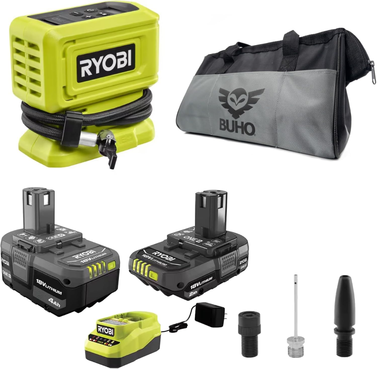 Amazon.com: Buho Cordless Inflator Accessory Bundle - 18 Volt High ...