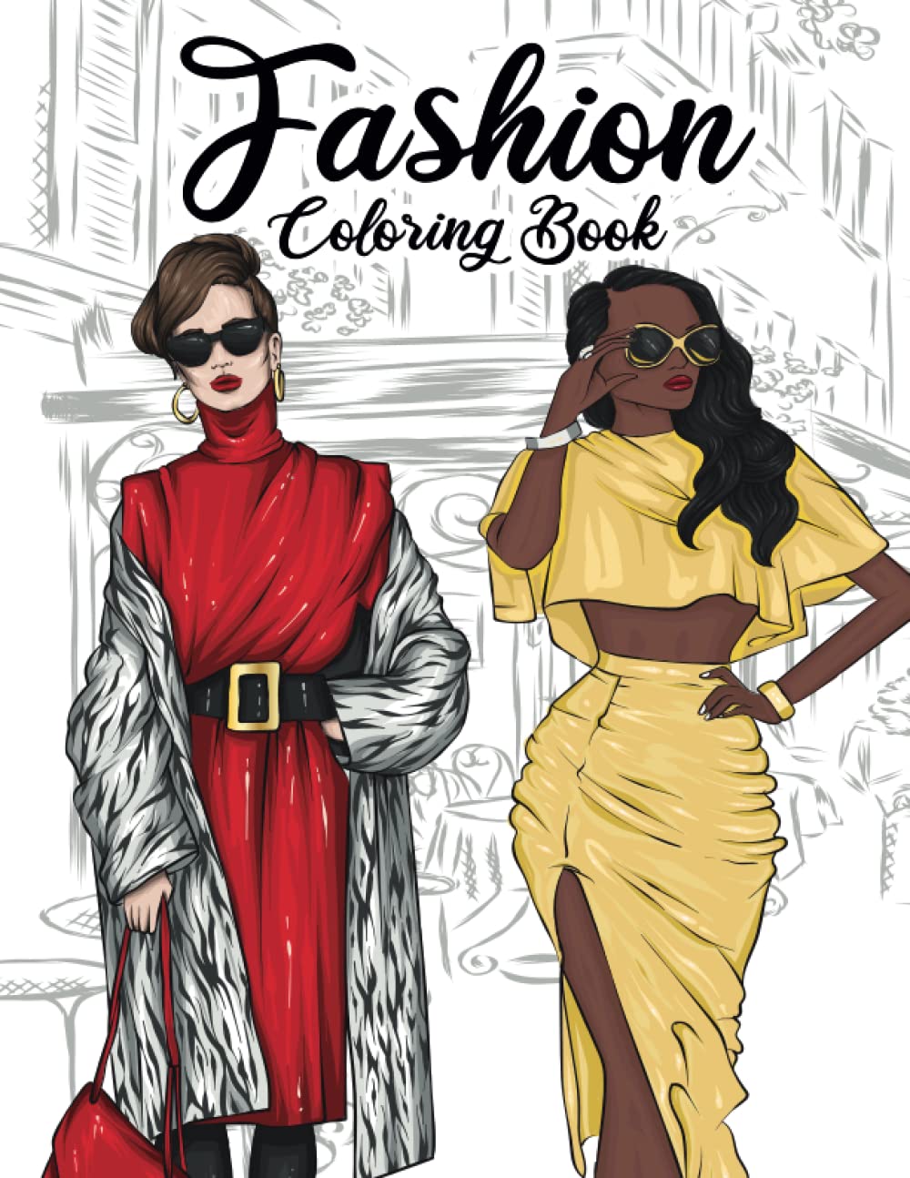 Amazon.com: Fashion Coloring Book: 50 Stylish Outfits to Color for ...