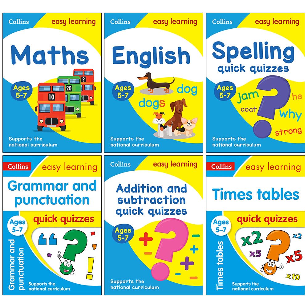 Collins Easy Learning KS1 6 Books Collection Set Ages 5-7: Ideal for ...