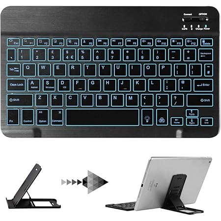 Arteck Universal Backlit 7-Colors & Adjustable Brightness Ultra Light ...