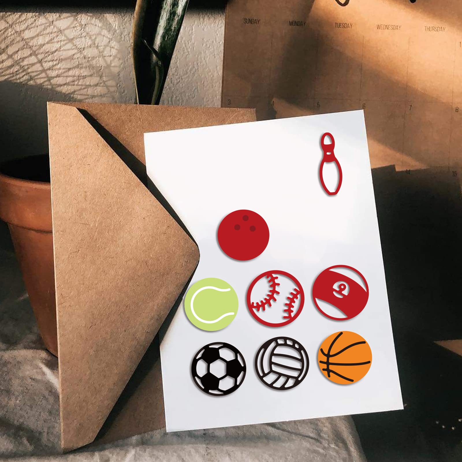 Snapklik.com : Sport Balls Cutting Dies For Card Making Basketball ...