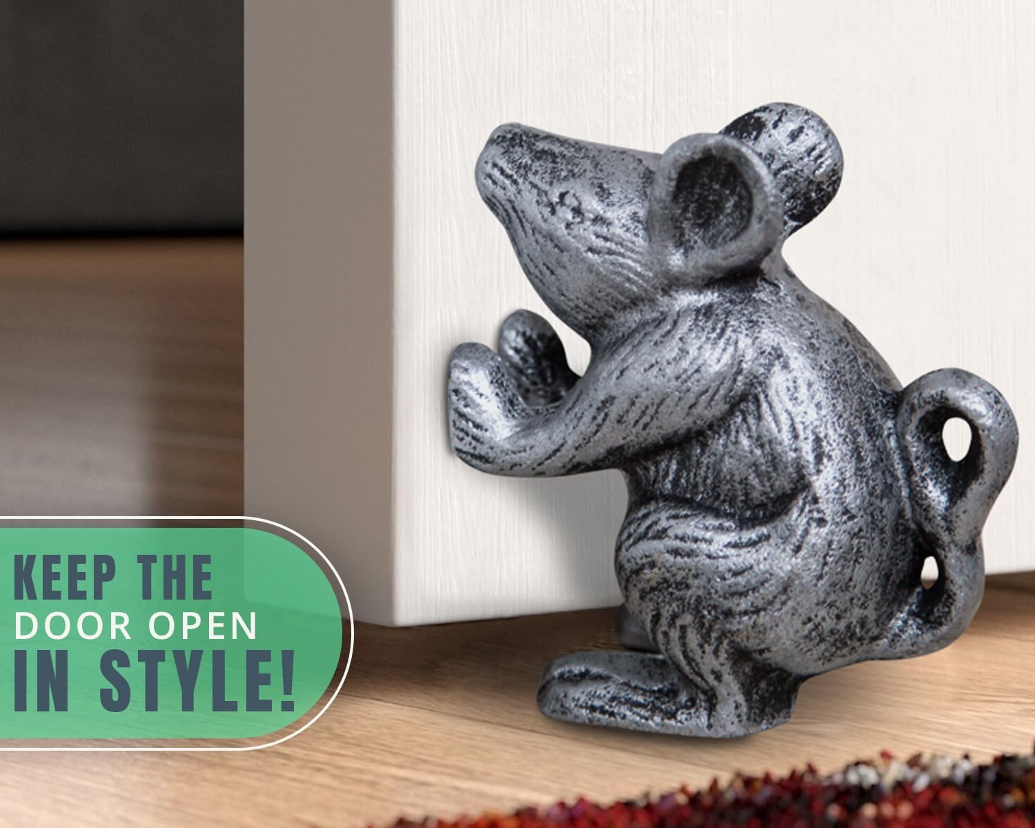 Snapklik.com : Comfify Cast Iron Mouse Decorative Vintage Rustic Door ...