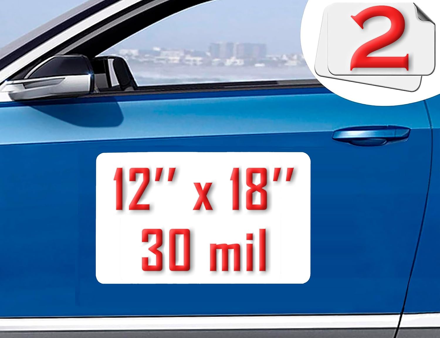 Amazon.com: Car Magnet Sheet 12" x 18" 2 Pack - White Blank Automotive ...