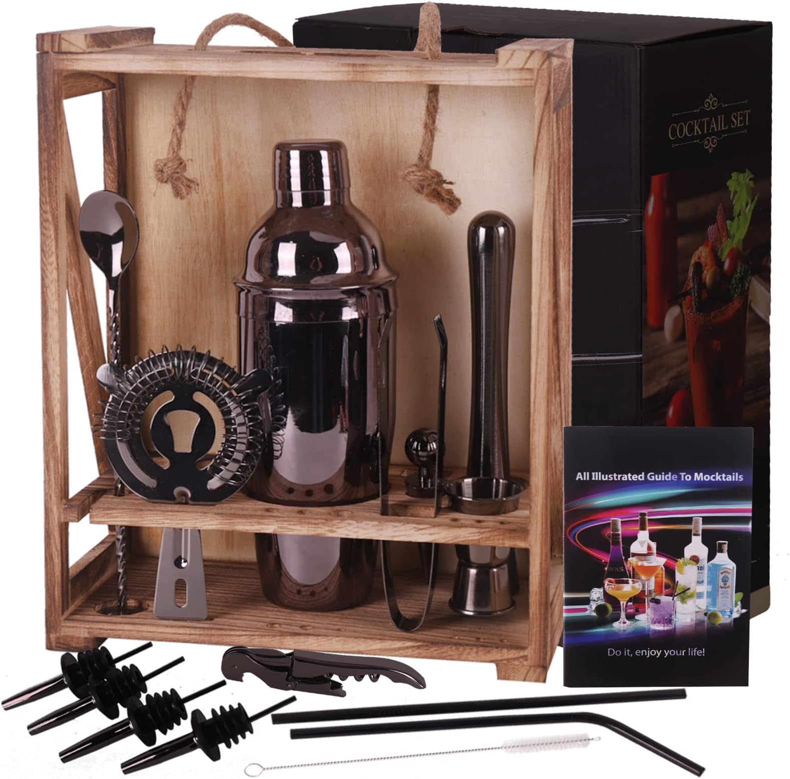 Mixology & Craft Cocktail Shaker Set 11-tlg. - Cocktail Set aus ...