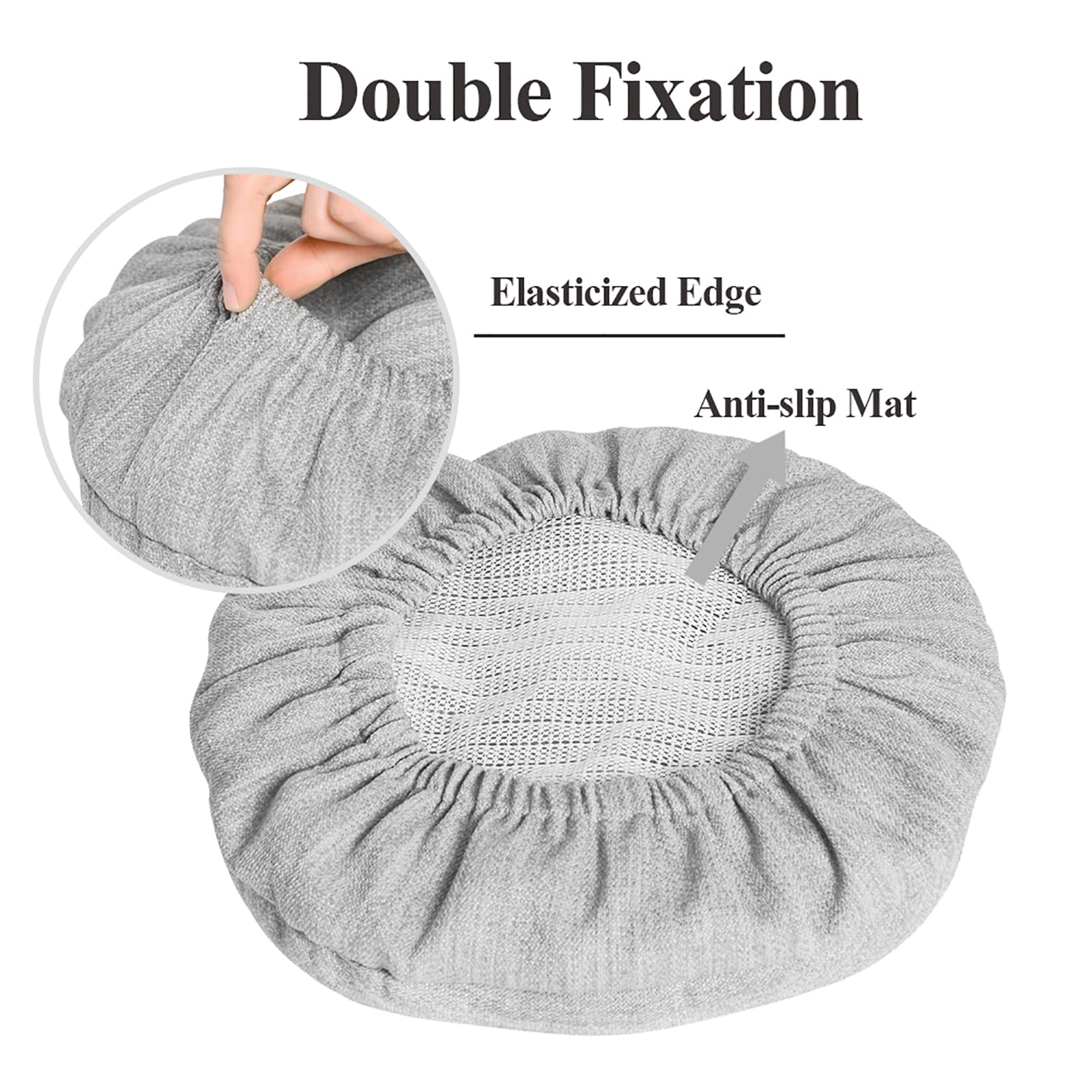 baibu Set of 2 Stool Covers Round, Super Soft Round Bar Stool Cushion ...