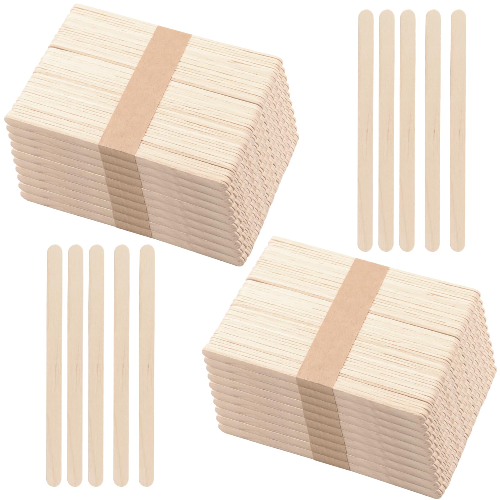 Amazon.com: HEIHAK 1000 PCS 6 Inch Popsicle Stick, Wood Craft Sticks ...