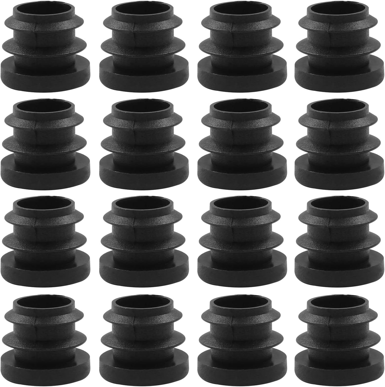Bonsicoky 12 Pack 5/8 Inch (16mm) Round Plastic Hole Plugs, Black Pipe ...