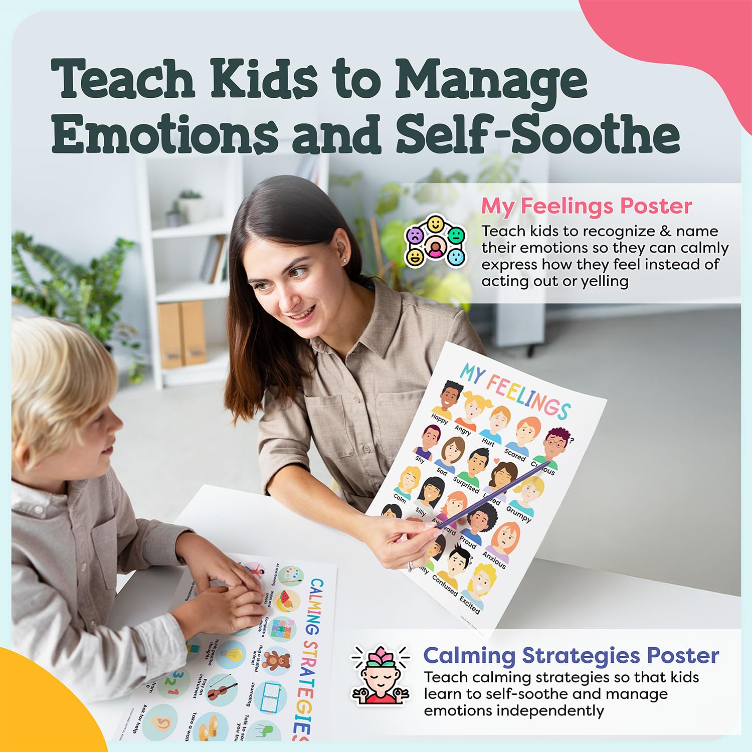 Emotional Regulation Tools Calm Down Corner Posters Set - Feelings ...
