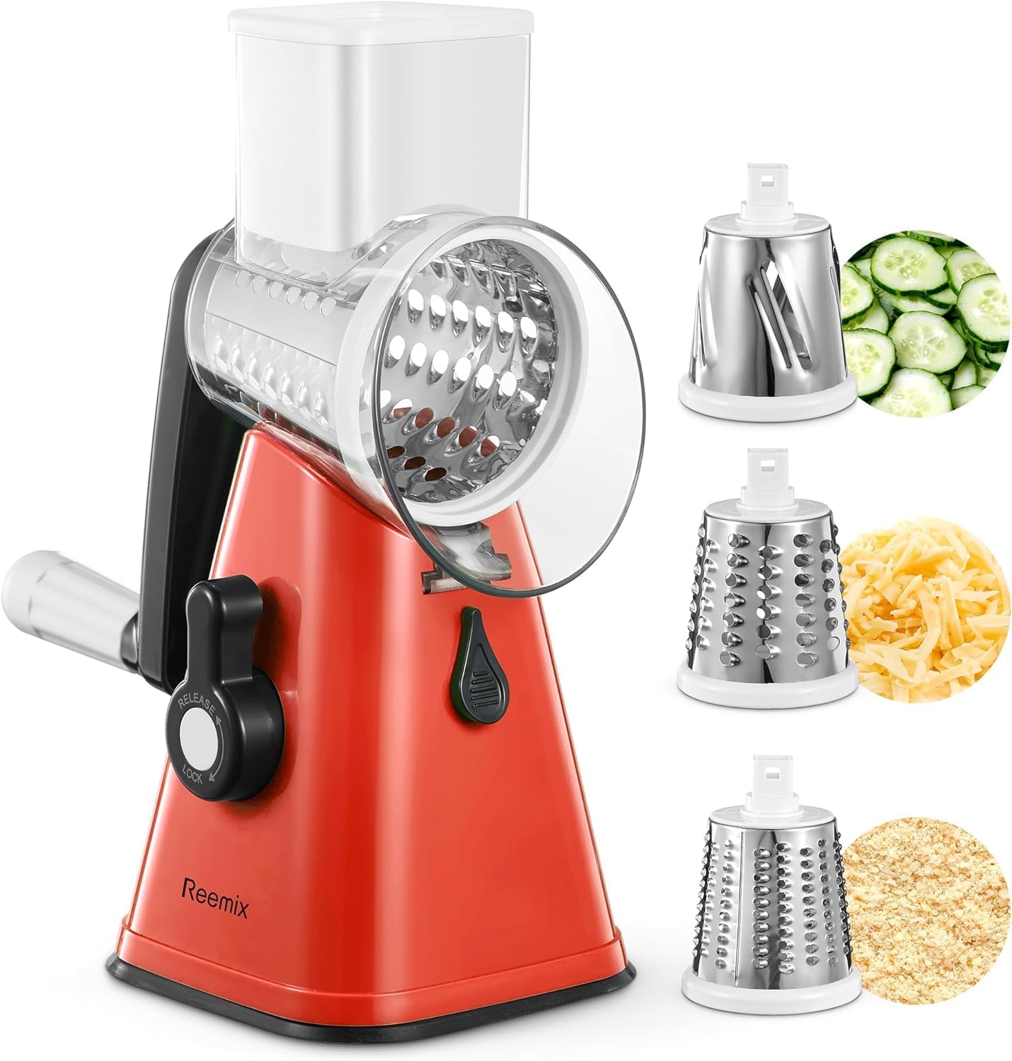 Amazon.com: Rallador de queso giratorio, rallador de mandolina, manual ...