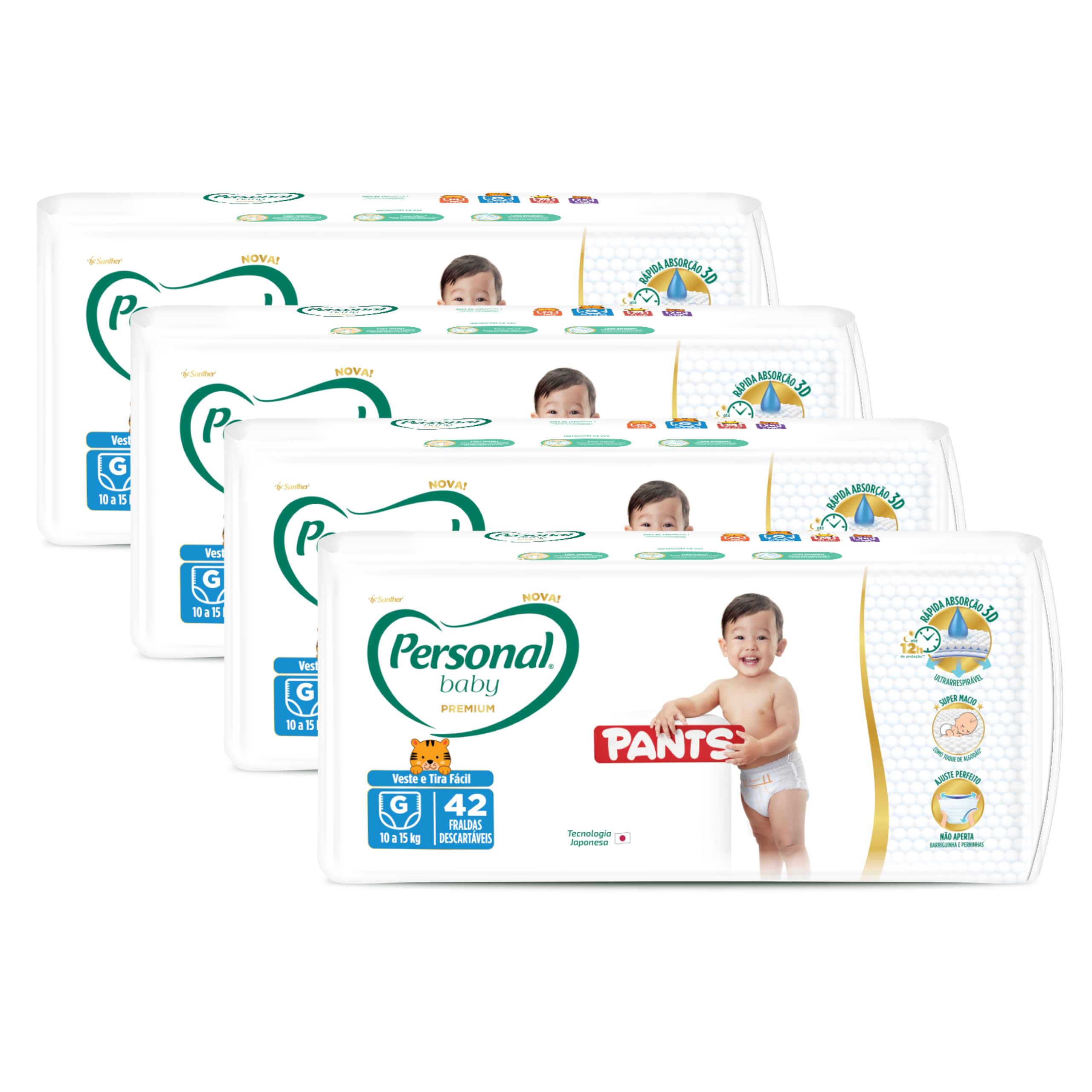 Fralda Personal Baby Premium Pants G 4 pacotes c/42 fraldas | Amazon.com.br