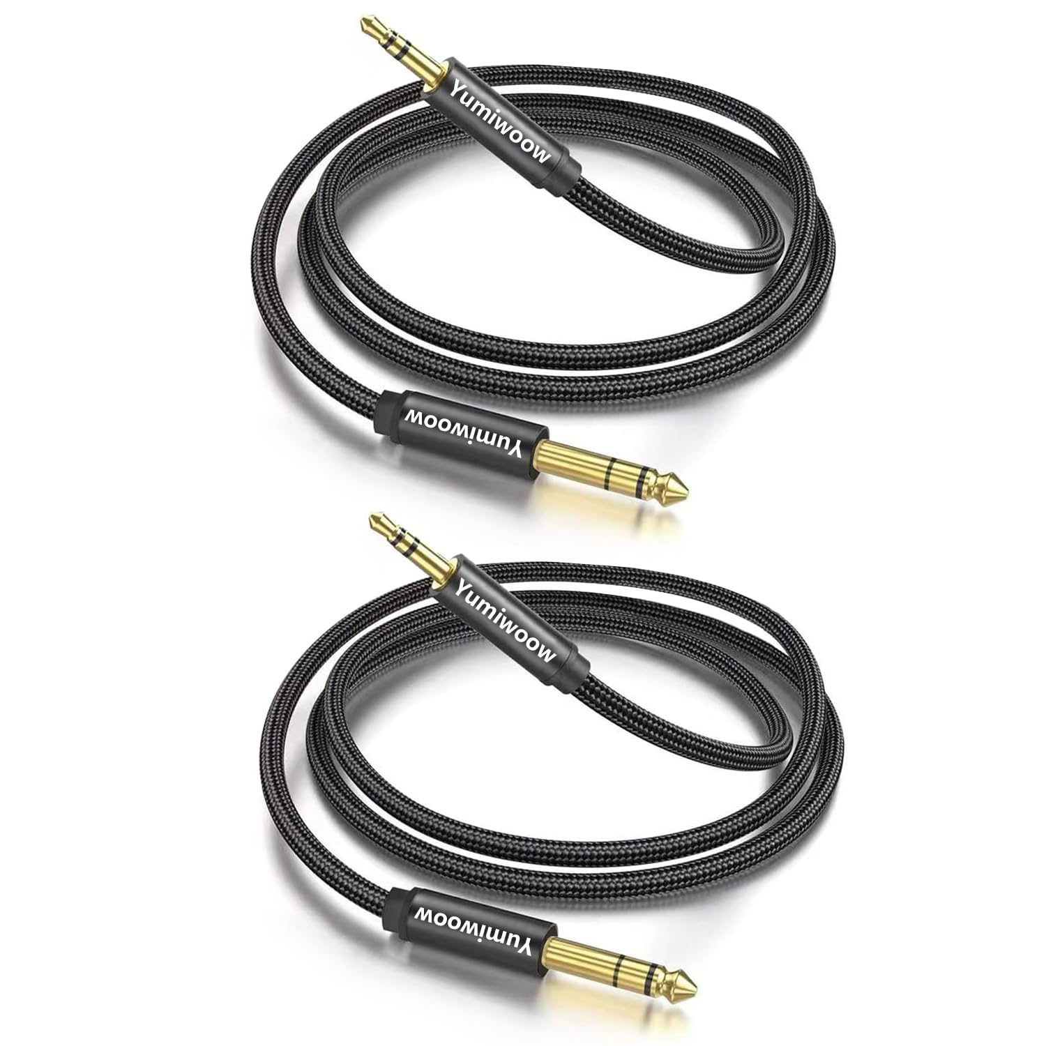 Amazon.com: 2Pack 3.5mm to 6.35mm Stereo Audio Cable, 6.35mm 1/4" Male ...