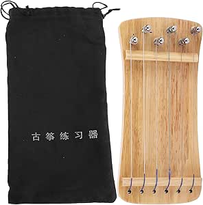 Amazon.com: Guzheng Finger Trainer Wooden 6 String Mini Musical ...