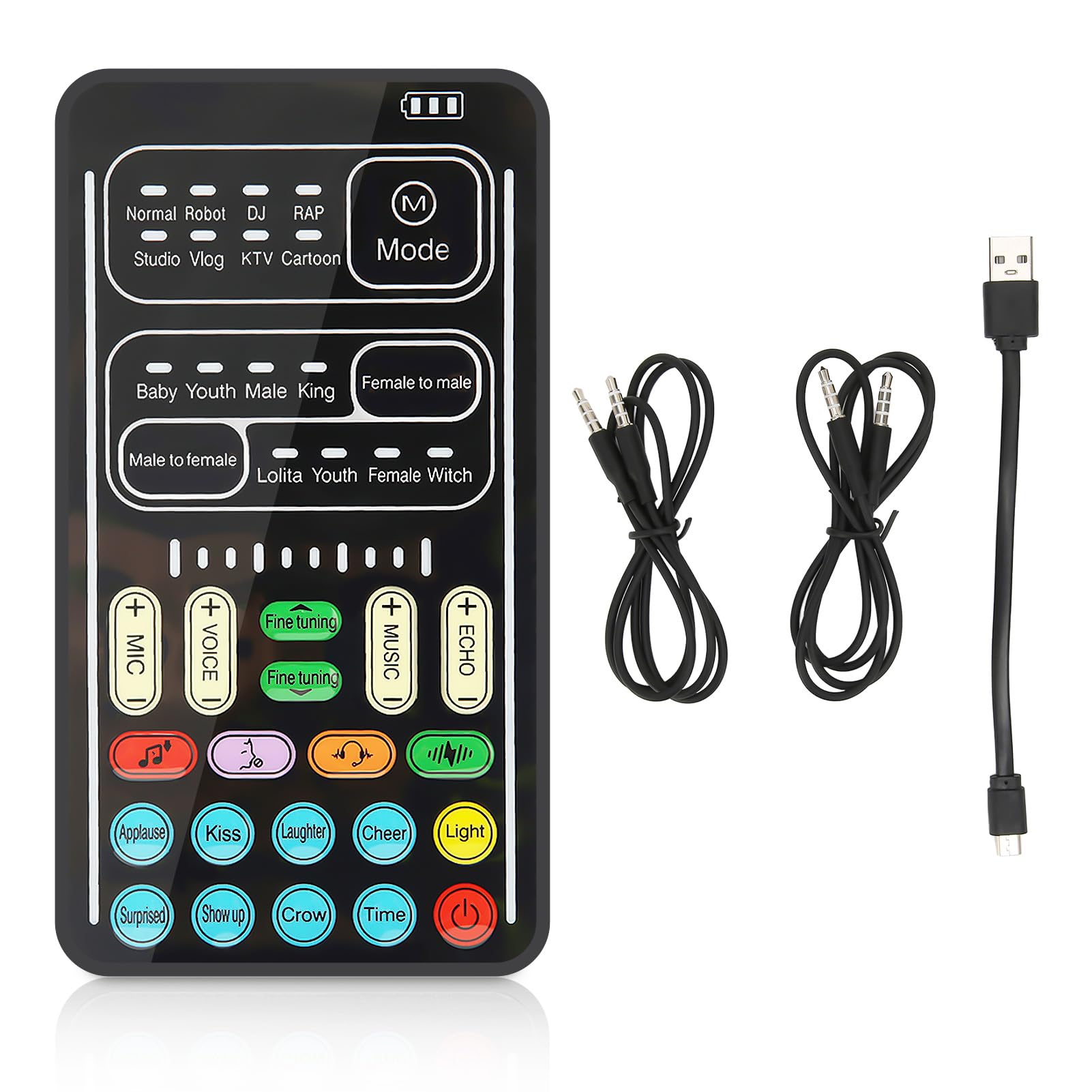 Amazon.com: Voice Changer, Multifunctional Mini Sound Card 8 Different ...