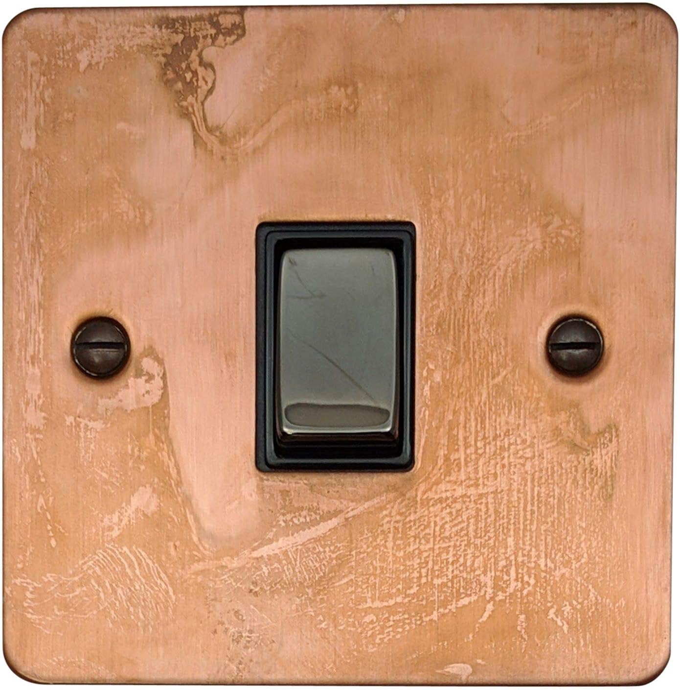 Flat Tarnished Copper Light Switch (1 Gang/Black Nickel Switch ...