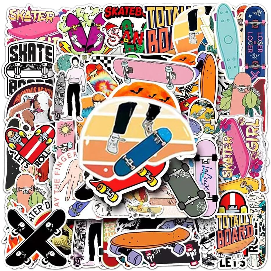 Amazon.com: Loahayeii Cool Brand Skateboard Stickers Pack 100PCS ...